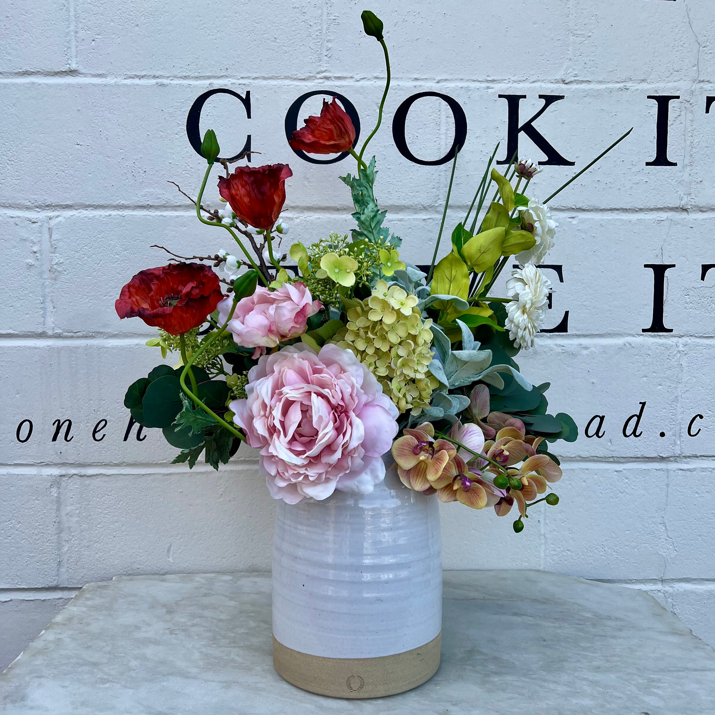 Still Life Spring Arrangement | Silk Arrangement | Stone Hollow Farmstead