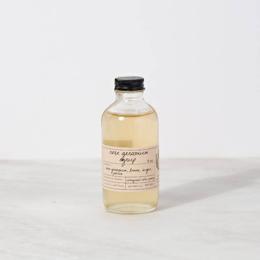 Rose Geranium Syrup – Stone Hollow Farmstead