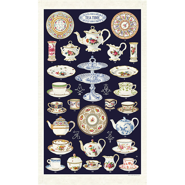 Natural Cotton Tea Towel | Tea Time | Stone Hollow Farmstead